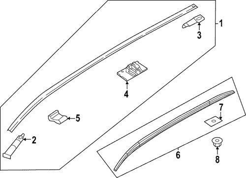 Genuine Mazda Roof Rail VC86-51-T20 | eBay