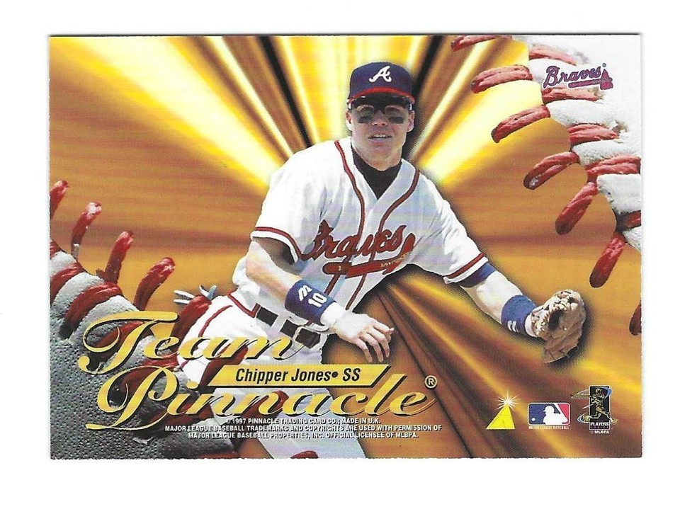 1997 PINNACLE TEAM PINNACLE ALEX RODRIGUEZ/CHIPPER JONES BASEBALL CARD ...
