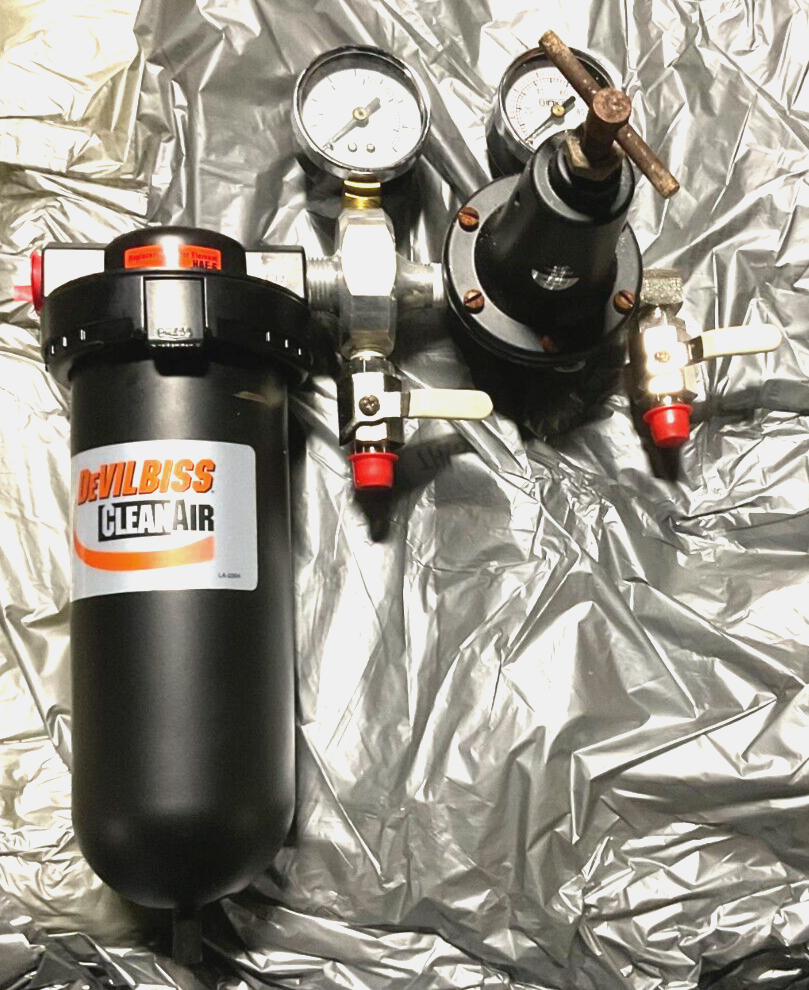 (NOS) DeVilbiss Air Filter with Regulator - Model# HFRL-508, 1/2" NPT ...