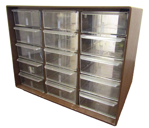 Akro-Mils Model No.10-116 * 9"x7" in. * Hangable Vtg Organizer 15 ...