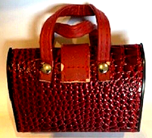 NEW Pursfection Red Mini-Purse Style Manicure Kits with Mirror Faux ...