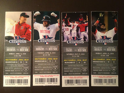 Boston Red Sox 2014 MLB ticket stubs - One ticket | eBay