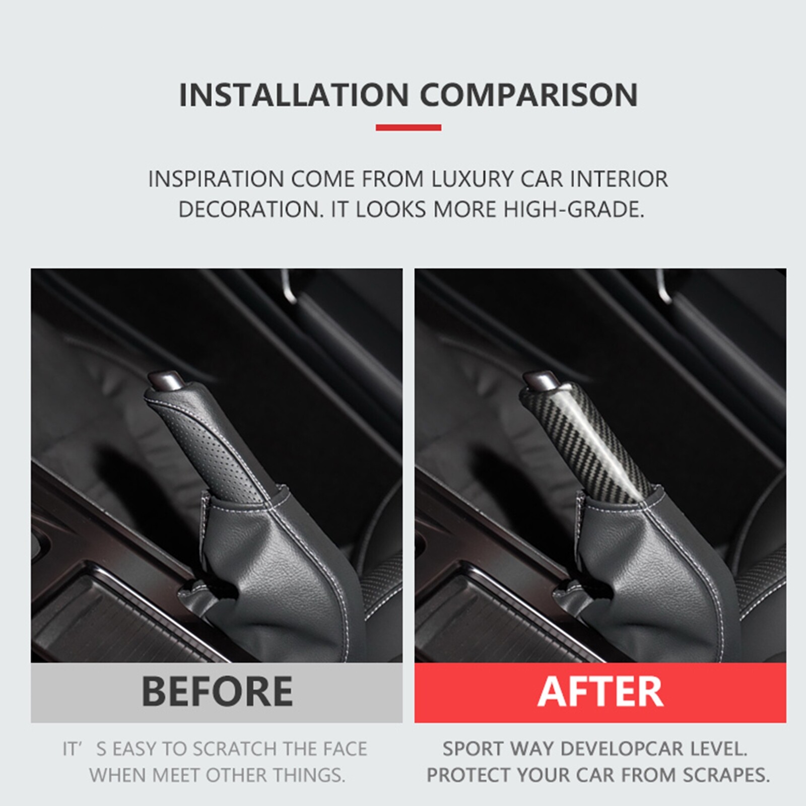 Carbon Fiber Handbrake Brake Handle Cover For Nissan GTR R35 2009-2016 ...