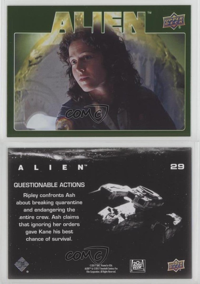 2017 Alien Movie Green Foil Retro Ellen Ripley Questionable Actions #29 ...