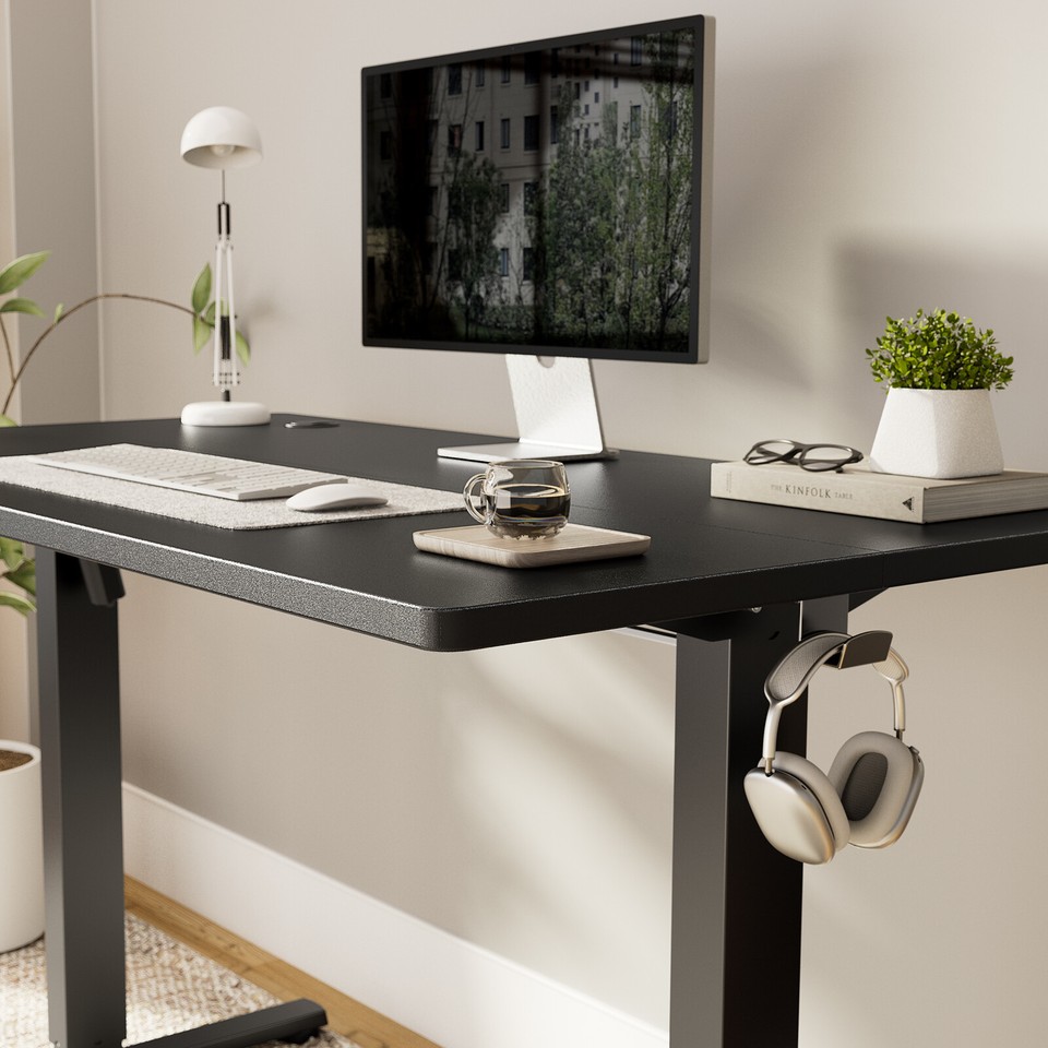 Electric Standing Desk Adjustable Height Gaming Work PC Table for Home ...