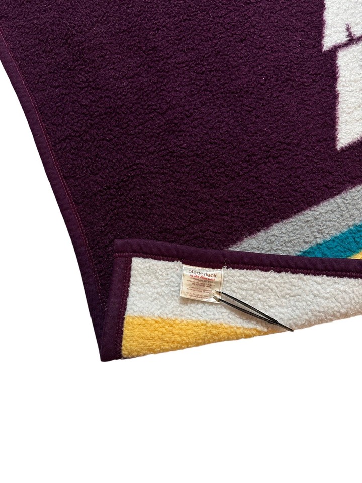 BIEDERLACK Vintage Anaheim Mighty Ducks Wool Yarn Throw Blanket Rare | eBay