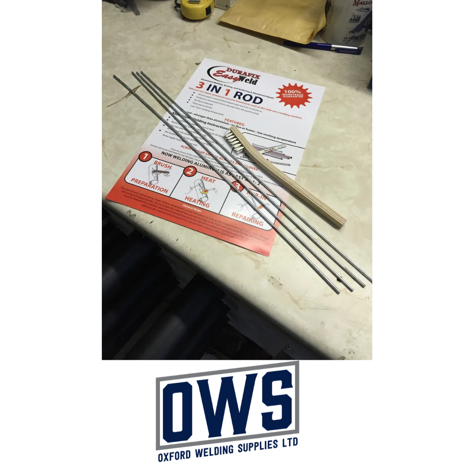 Aluminium Welding Brazing + Soldering Low Temp Durafix Easyweld UK Rods ...