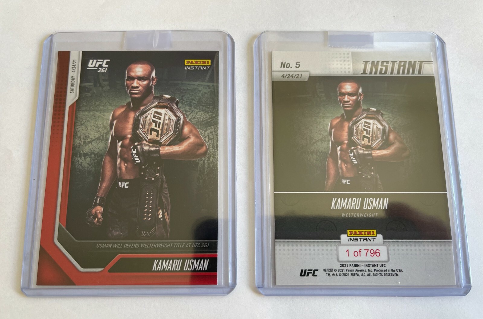 2021 Panini Instant UFC - #5 Kamaru Usman /796 for sale online | eBay