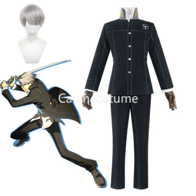 Anime Persona 4 P4 Protagonist Narukami Yu Cosplay Costume Wig ...