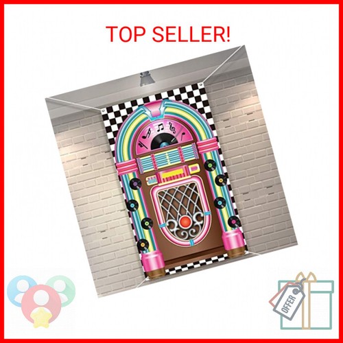 Jukebox Cutout Banner 50's Rock and Roll Banner Backdrop Birthday Party ...