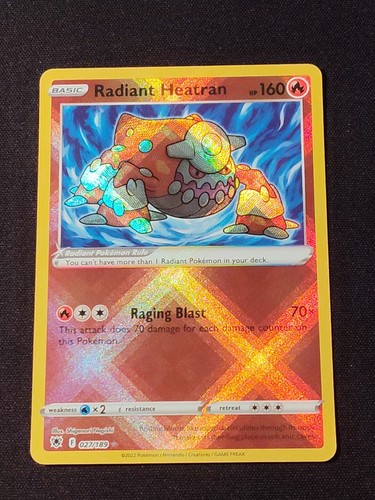 Radiant Heatran 27/189 Ultra Rare Astral Radiance Reverse Holo Pokemon ...