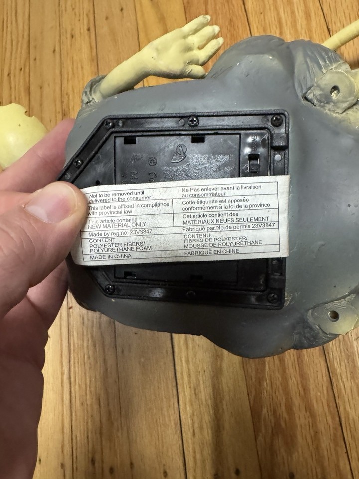 Vtg Halloween 15" Gemmy Rubber TALKING FAT RAT Figure Statue Decoration ...