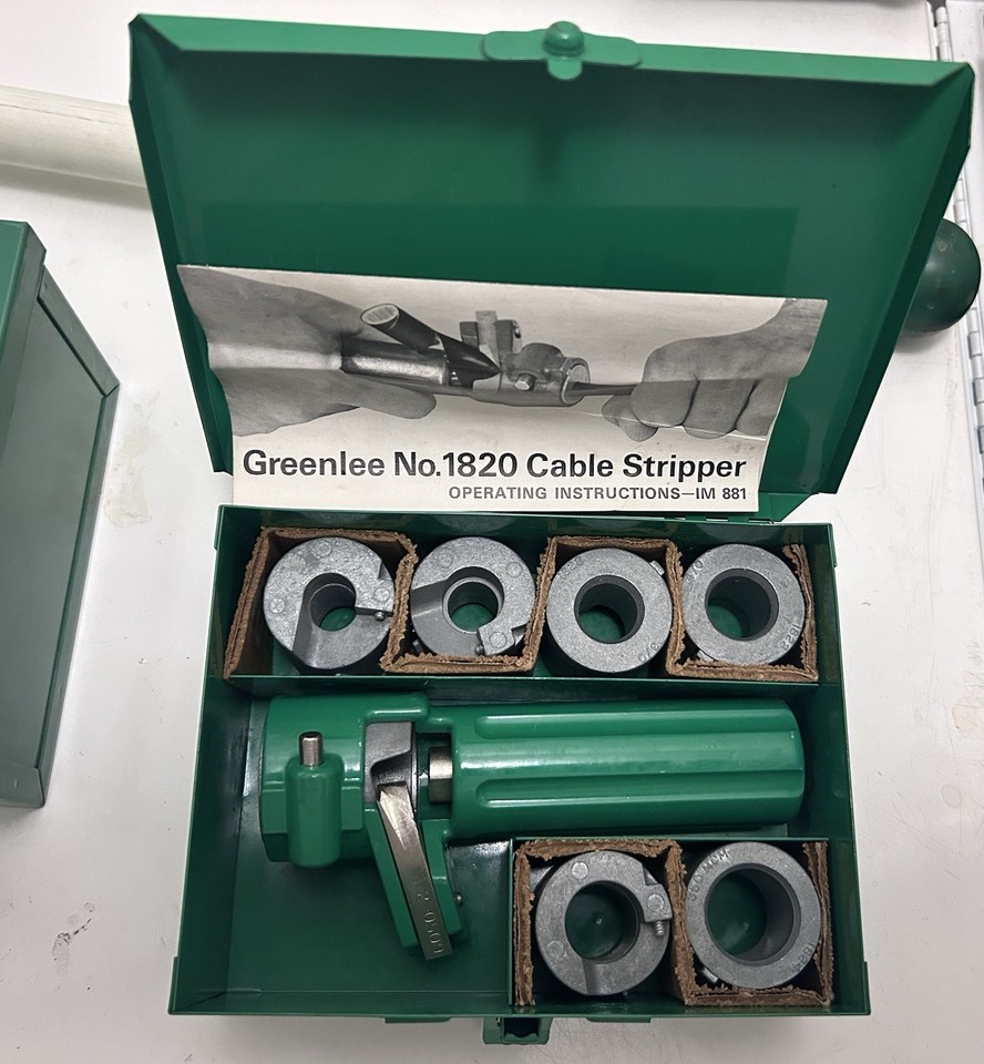 Greenlee Tools No. 1910 kit, Wire Cutters, 1820 Cable Stripper & 796 ...