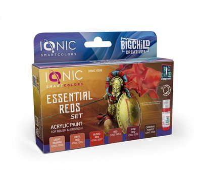 Ionic Smart Colors Essential Reds Acrylic Paint Set (6 Colors) 20ml ...