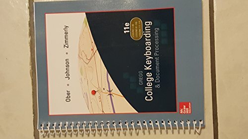 GREGG COLLEGE KEYBOARDING & DOCUMENT PROCESSING (11E) By Johnson Ober BRAND NEW | eBay