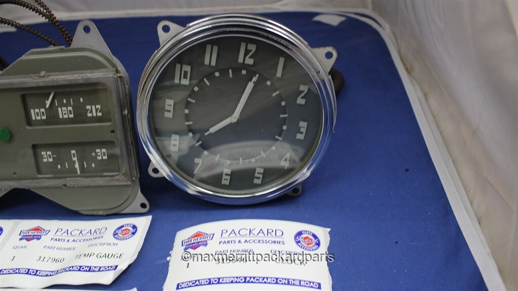 1937 Packard Junior Instrument Cluster Analog Speedometer Clock Fuel ...