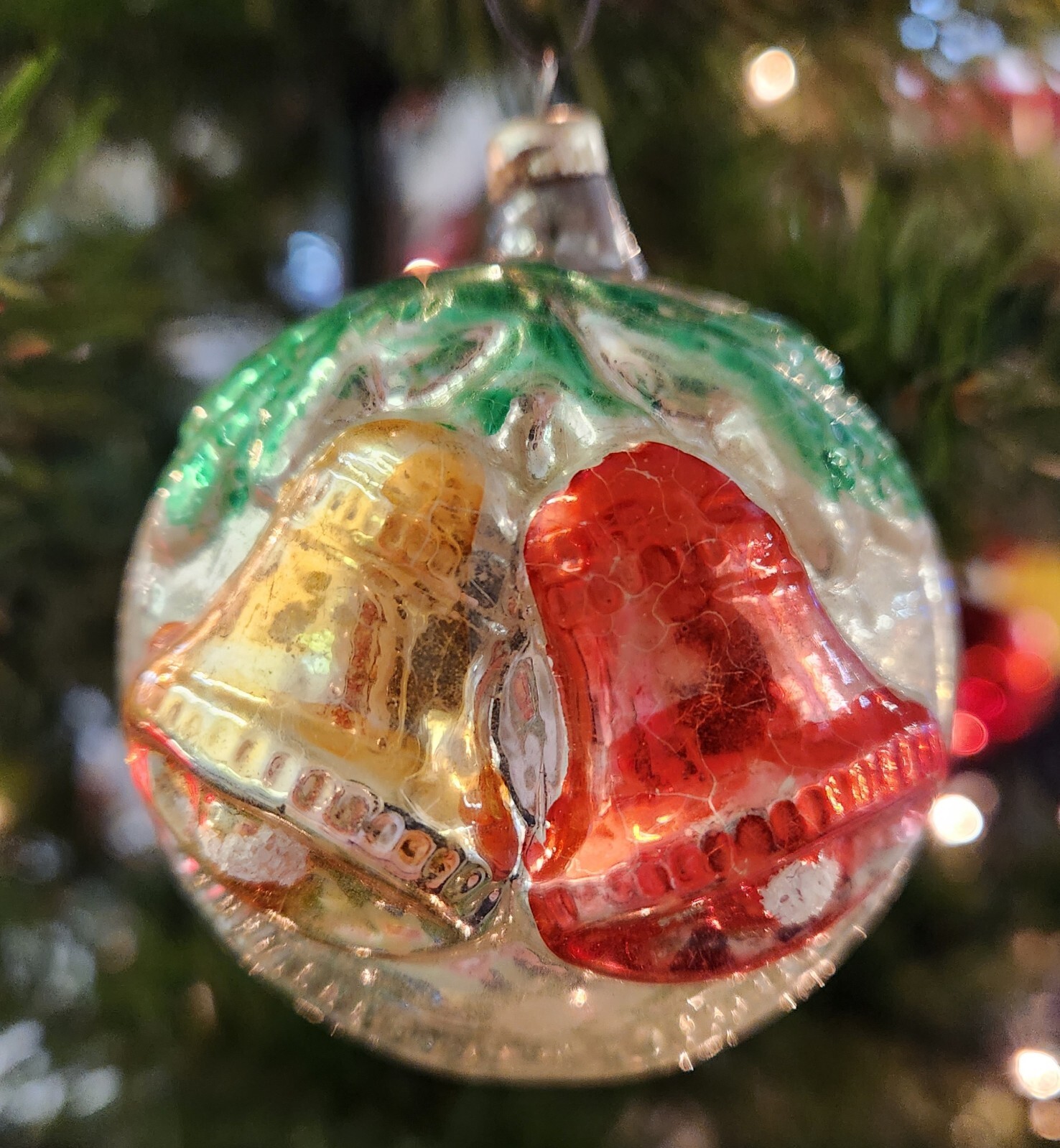 Antique Mercury Glass Christmas Bells Ornament 2-3/4" | eBay