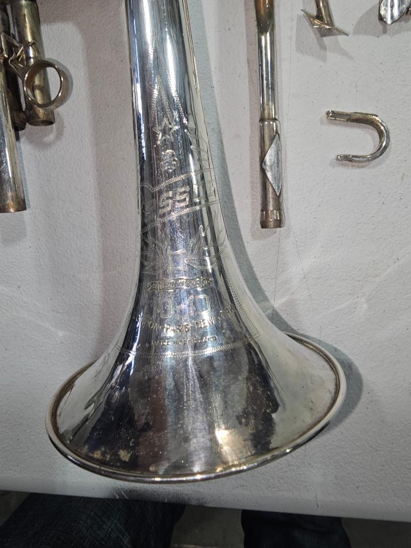Silver Besson 10-10 Trumpet Replacement Slides Valves Finger Buttons ...