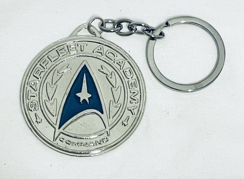 (6) Star Trek Starfleet Academy Metal Key Ring Silver Tone w/Blue ...