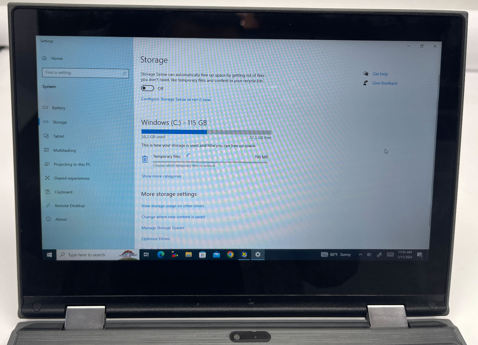 Lenovo 2-in-1 300e 81M9 Intel Pentium Silver N5000 CPU@1.10GHz 4 GB RAM ...