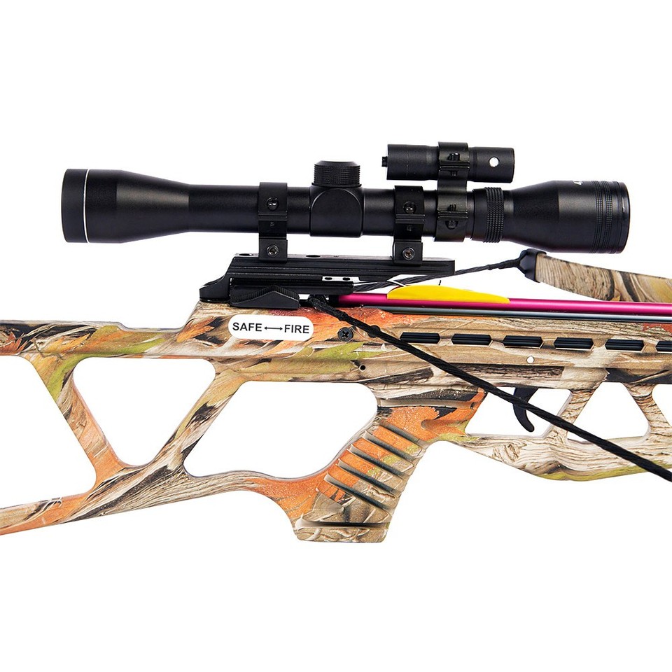 180 lb Camo Camouflage Hunting Crossbow Bow +12 Bolt +Scope +Rope ...