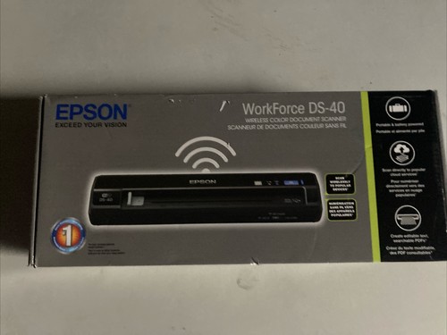 Epson WorkForce DS-40 Portable Compact Wireless Color Document Scanner ...