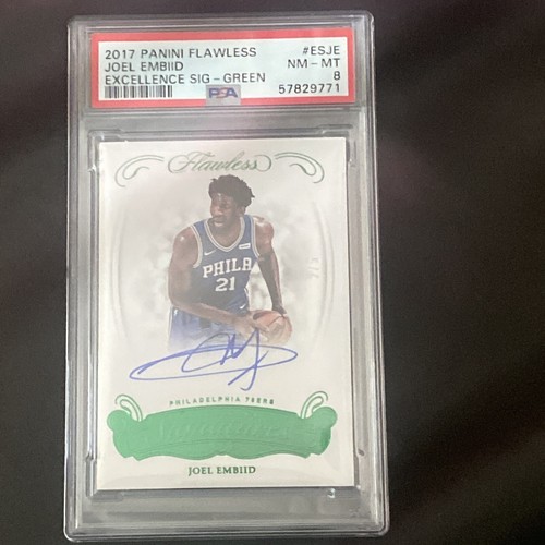 2017-18 Flawless Excellence Signatures Green 2/5 Joel Embiid #ES-JE ...