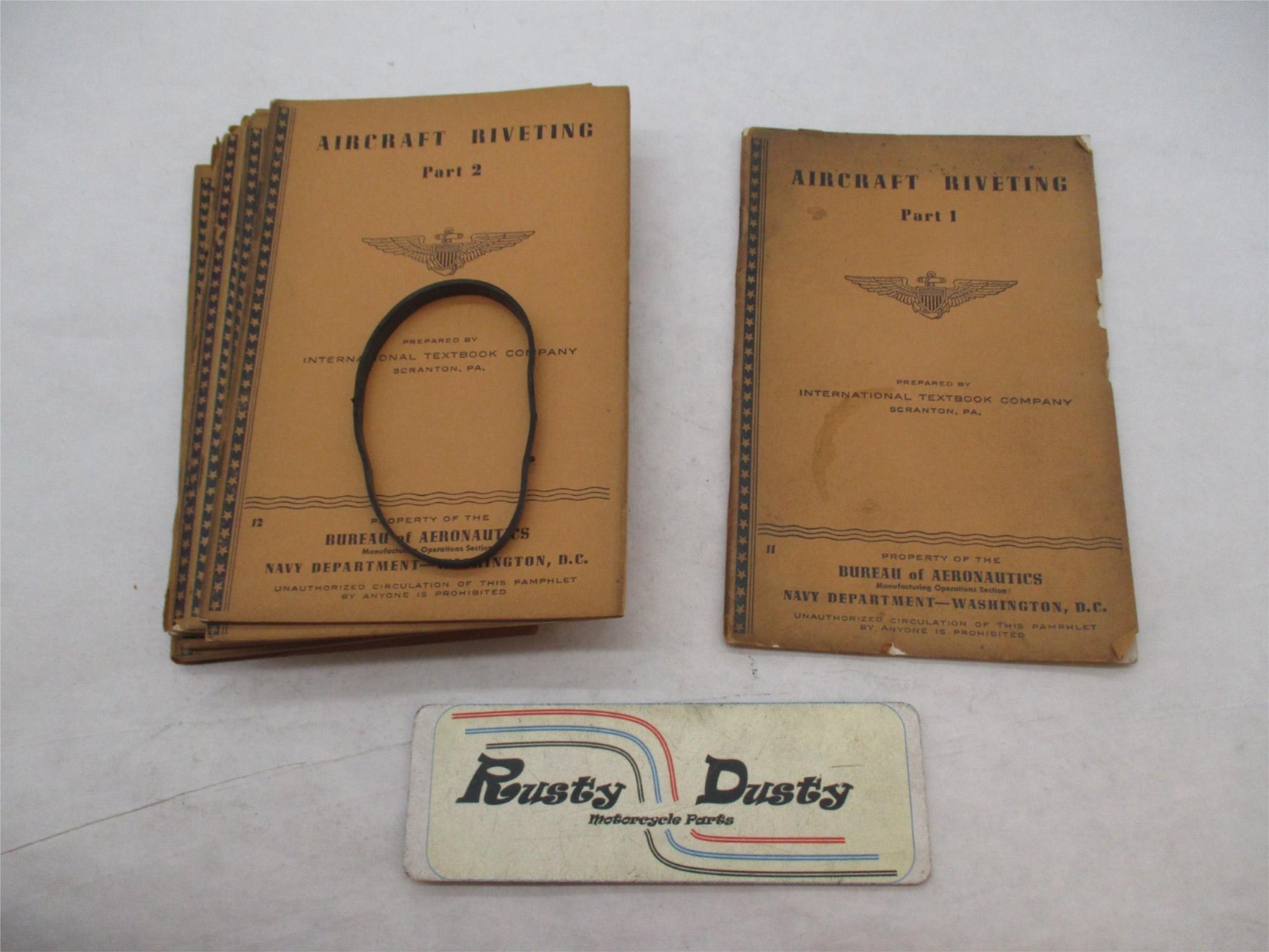Lot of Vintage Bureau of Aeronautics Manuals Aircraft Riveting & More ...