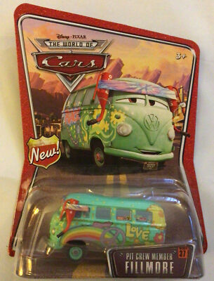 Disney Pixar The World of Cars Pit Crew Member Fillmore Mattel Diecast ...