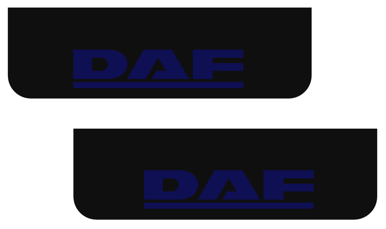 DAF Lorry HGV Truck Mudflaps 18x60cm Smooth Black PVC Mud Flaps with ...