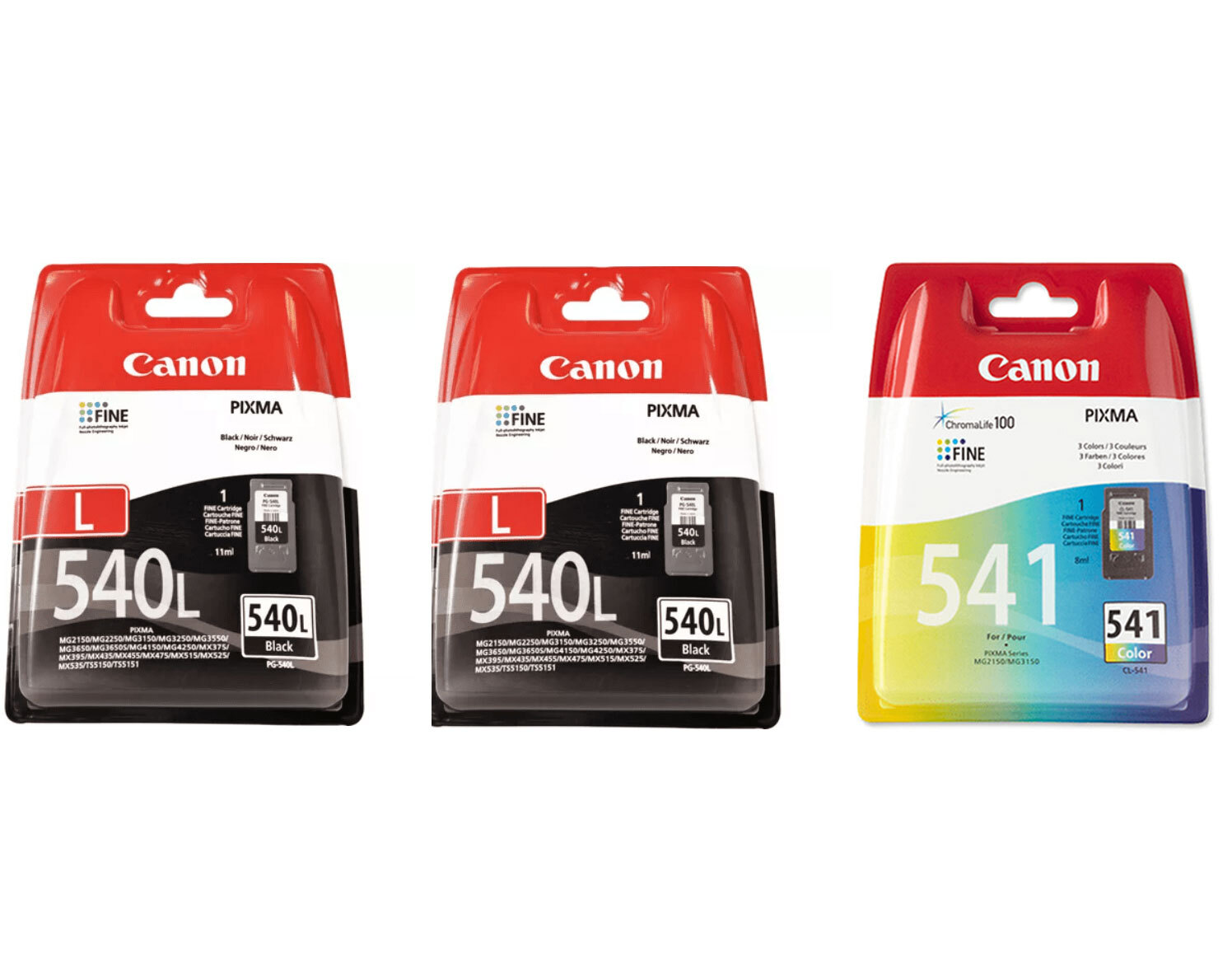 New Canon PG-540XL & CL-541XL Ink Cartridges for Pixma TS5100 MG4150 ...
