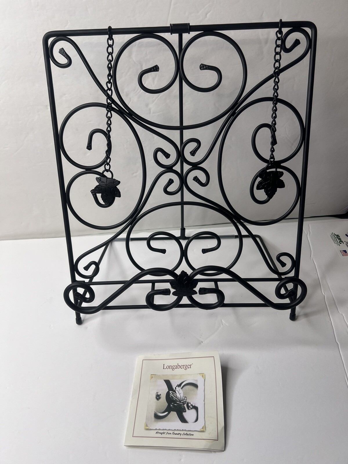 Longaberger Wrought Iron Collapsible Cookbook Stand/Holder | eBay