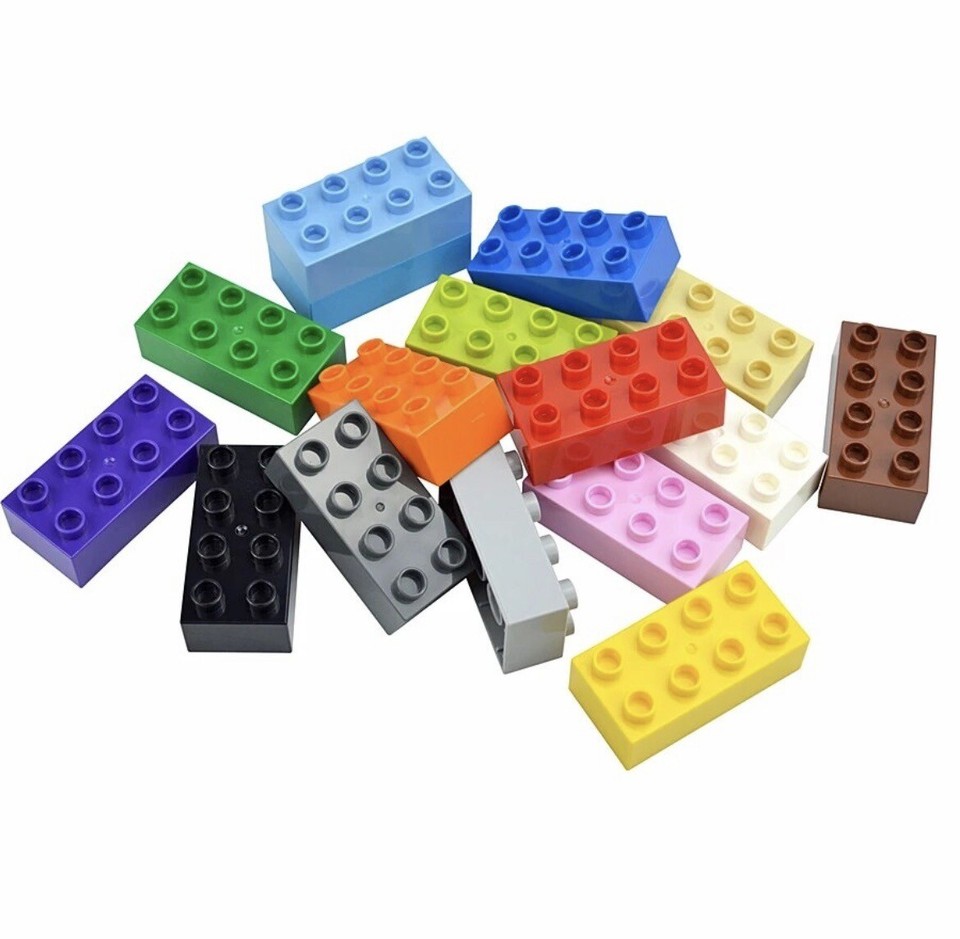 LEGO DUPLO Blocks 2X4. Thick. 40x Blocks Bundle. Variety of Colour.STEM ...