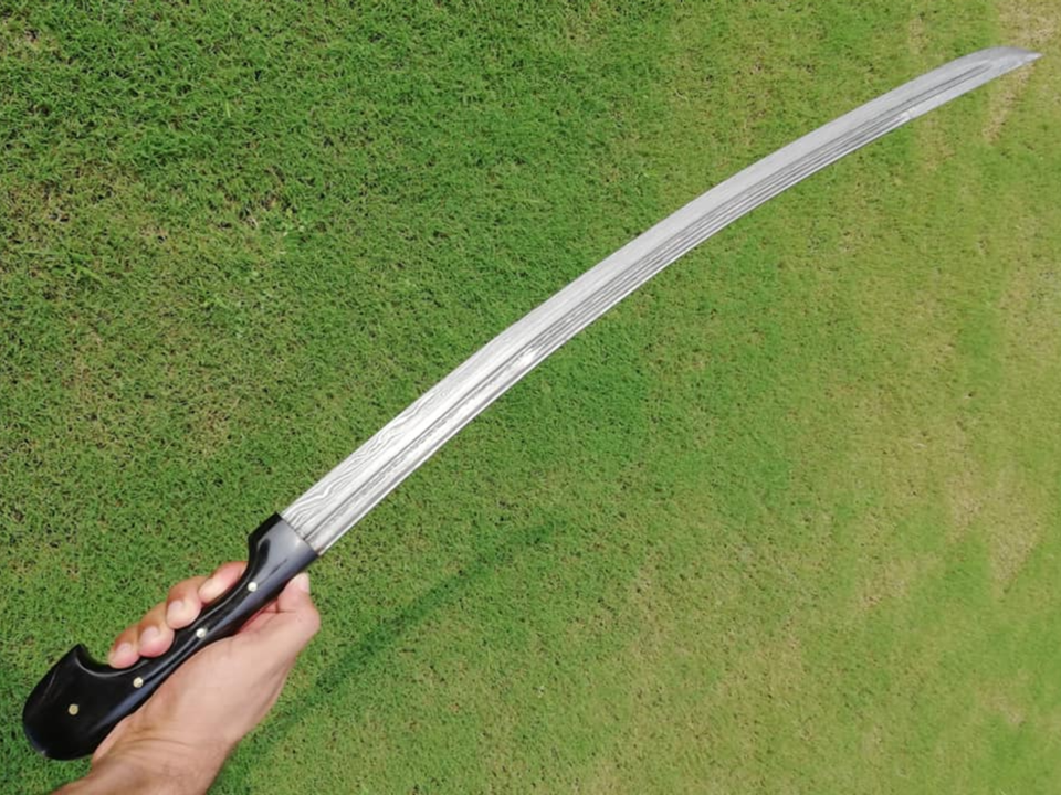 Cossack Style Shashka Sword - Classic Curved Blade Micarta Handle | eBay