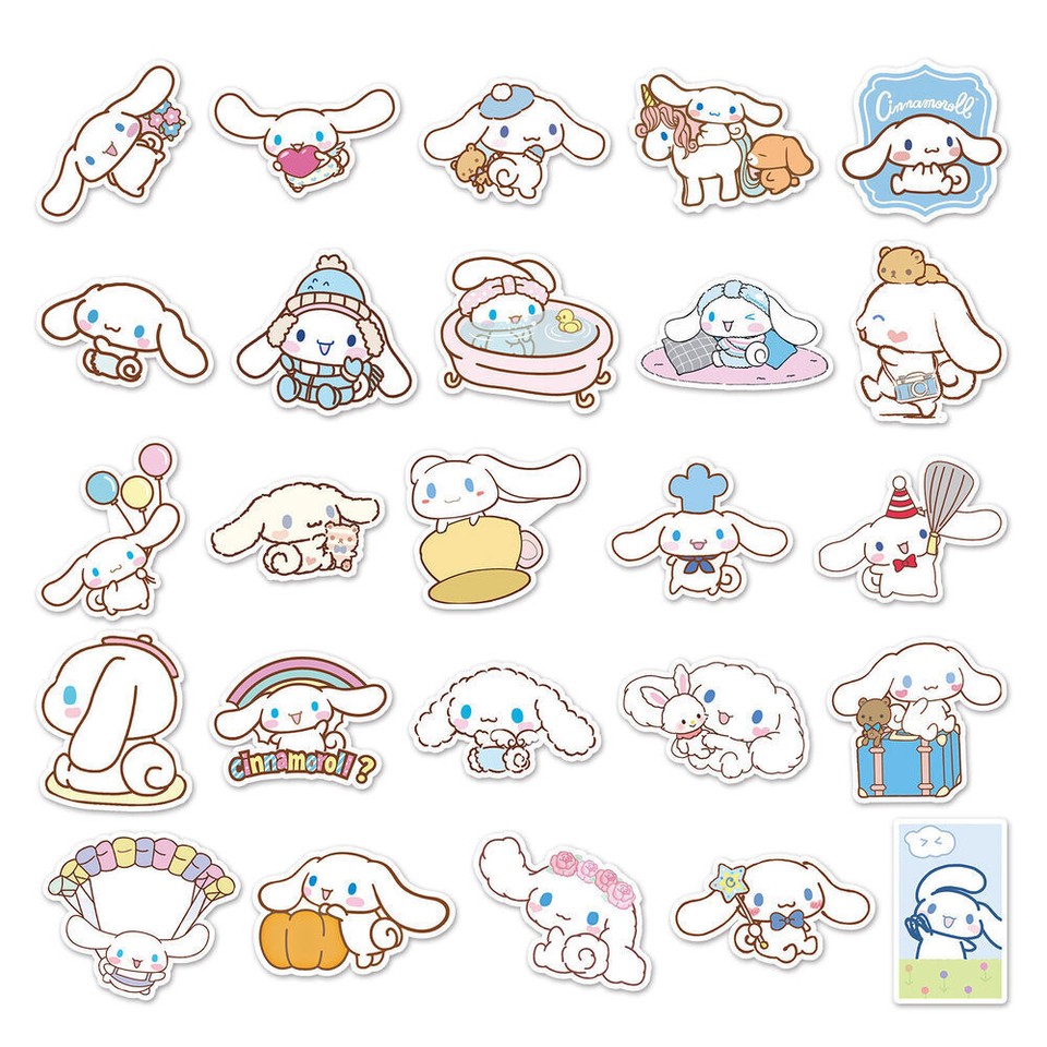 Cartoon 50 Pcs Cinnamoroll Personality Stickers Suitcase Phone Wall ...