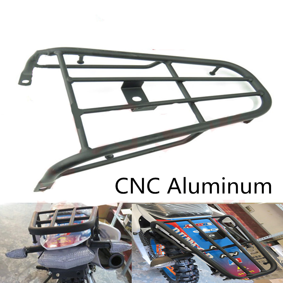 Motorcycle Rear Luggage Rack Cargo Frame Carrier Shelf Tail Holder CNC ...