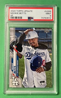 2020 TOPPS UPDATE MOOKIE BETTS SP PHOTO VARIATION #U268 PSA 9 MINT ...