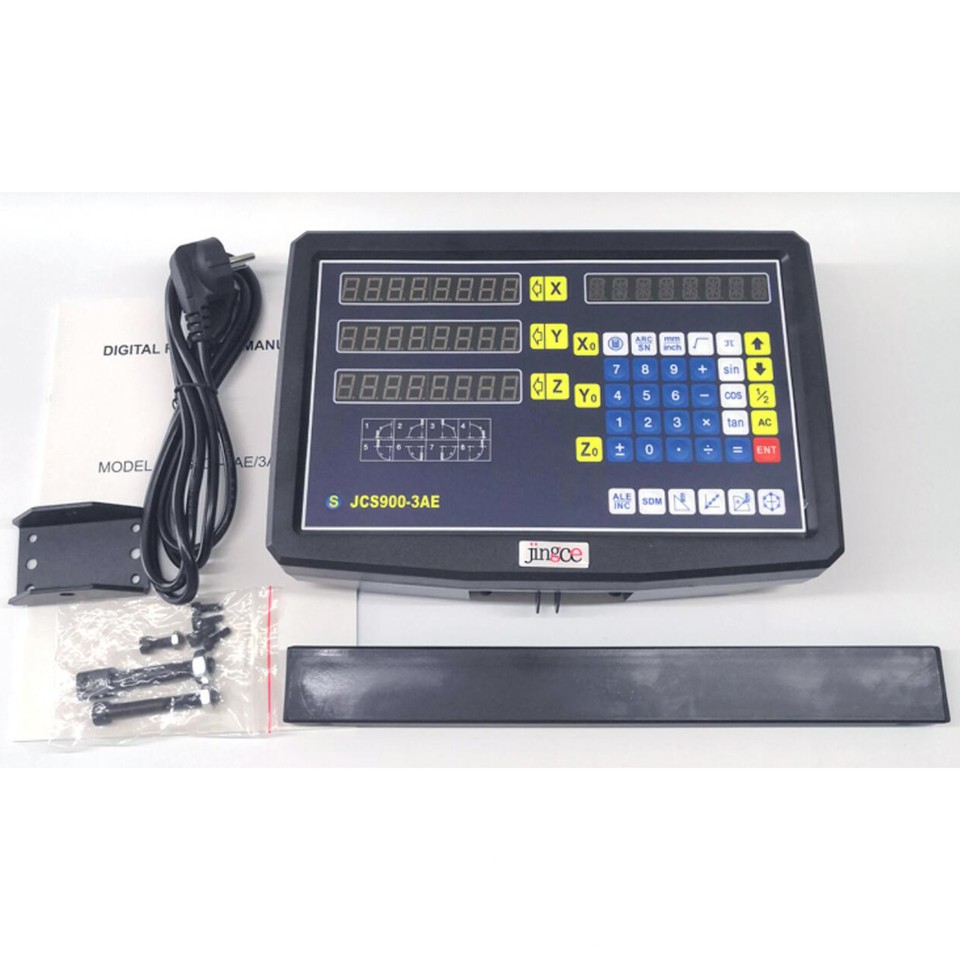 CNC 3 Axis DRO Kit Digital Readout & Linear Glass Scale for Milling ...