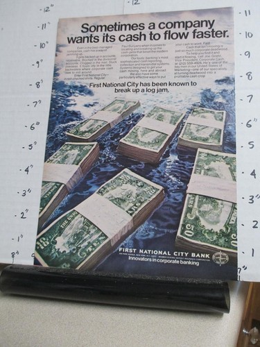 magazine ad 1970 FIRST National City Bank NYC corporate banking Joe ...