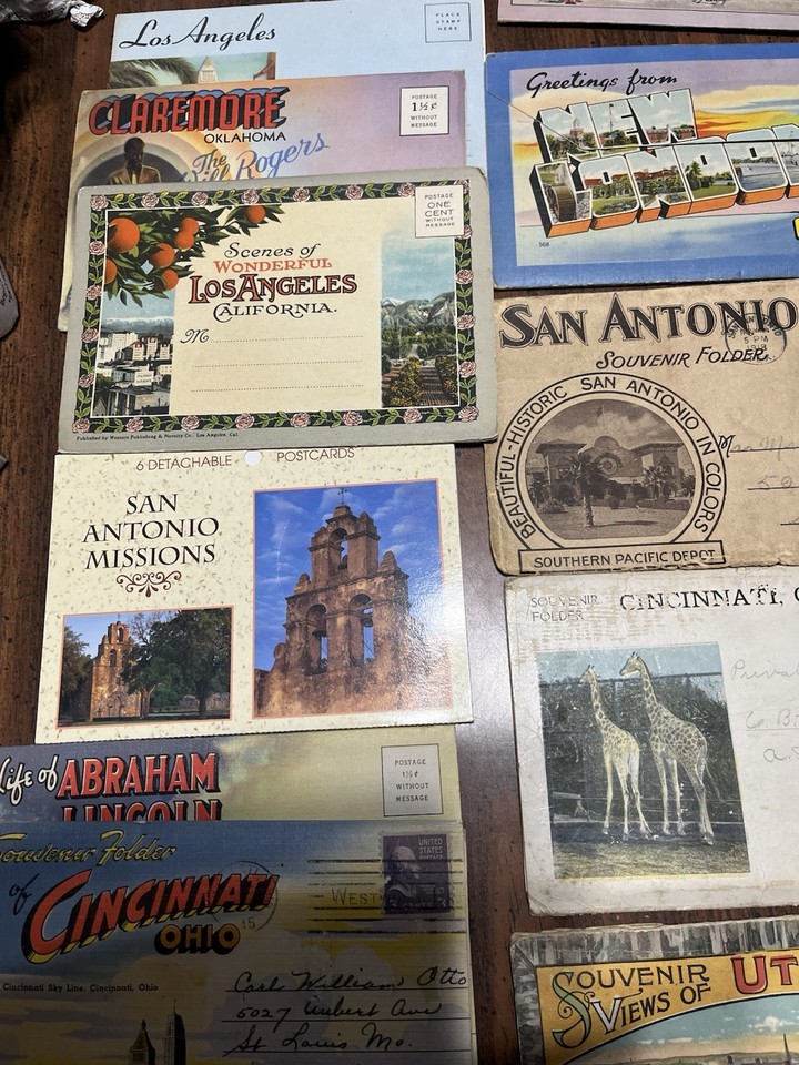postcard folders/booklets U.S and some foreign 59 count L-S4 | eBay