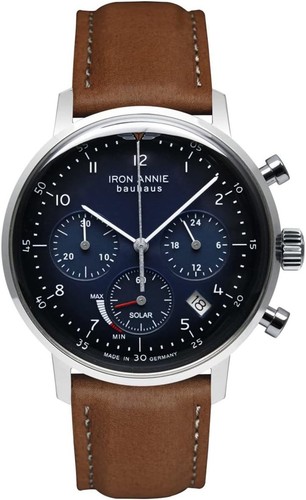Iron Annie Watch Aviator BAUHAUS 5086-3SP Solar Chronograph Brown | eBay