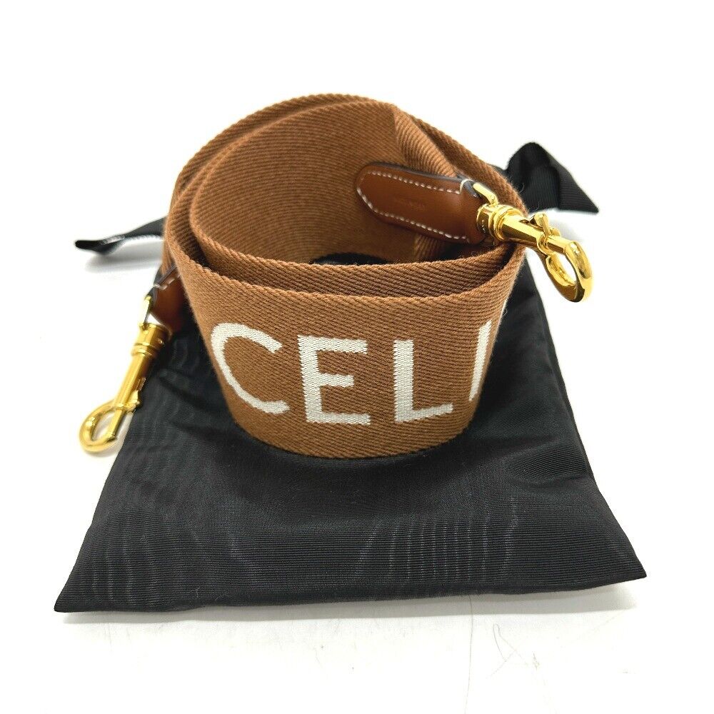 CELINE logo Bag Shoulder strap Canvas/Leather Brown/White | eBay CELINE logo Bag Shoulder strap Canvas/Leather Brown/White | eBay