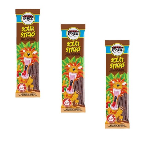 3x Paskesz Sour Sticks Cola Sweets Gummy Candies Kosher Weight 50g | eBay