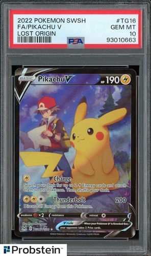 2022 Pokemon SWSH Lost Origin #TG16 Pikachu Fa Pv PSA 10 GEM MINT | eBay