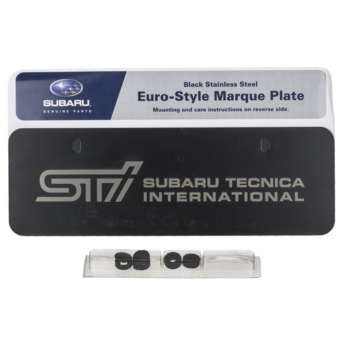 OEM Subaru STI Front Euro-Style License Marque Plate Stainless Steel ...