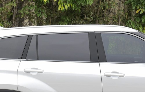 For Toyota Highlander 2020-2022 Black Stainless Car Window BC-Pillar ...