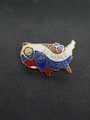 Vintage UNITED STATES JCI World Congress enamel Pin cs | eBay