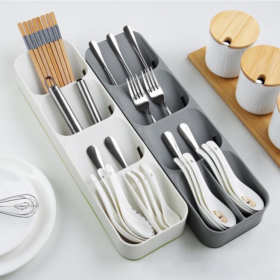 Drawer Cutlery Organizer Tray Kitchen Storage Holder Rack for Cutlery ...