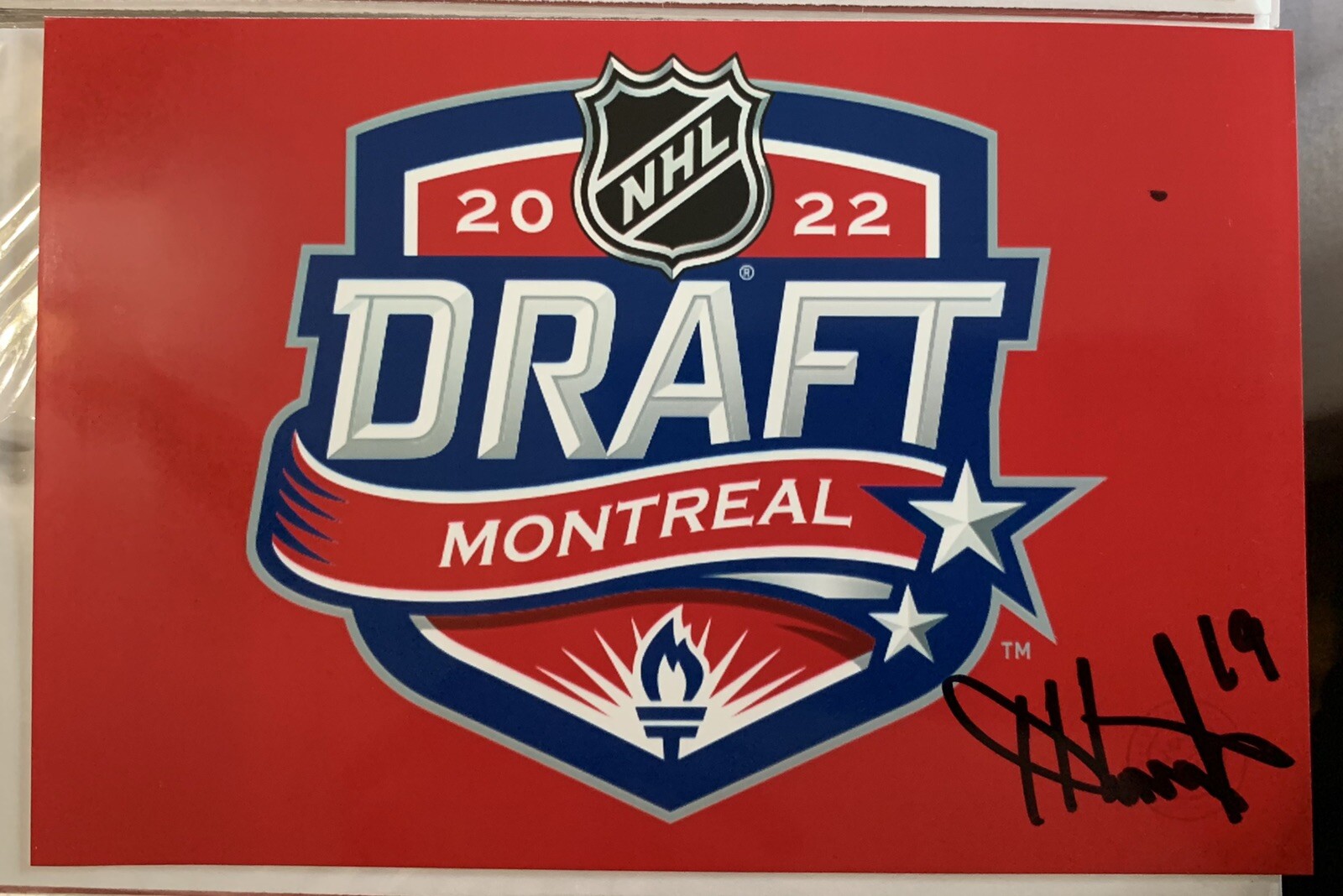HUNTER HAIGHT AUTOGRAPH SIGNED 4x6 NHL DRAFT LOGO 2022 MINNESOTA WILD ...