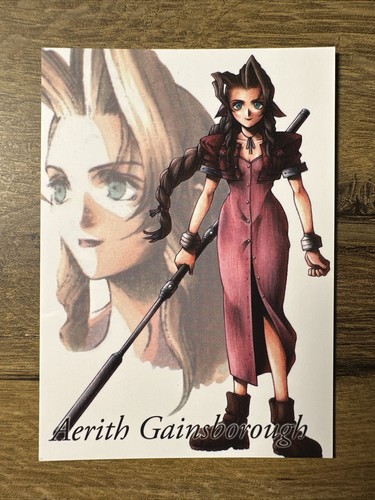 Final Fantasy VII 7 Anniversary Art Museum Card Aerith 1-002-2 Normal ...